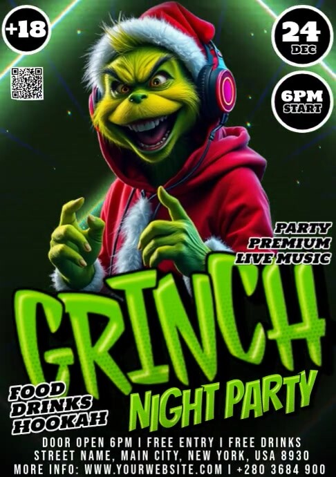 Grinch Night Party Template | PosterMyWall
