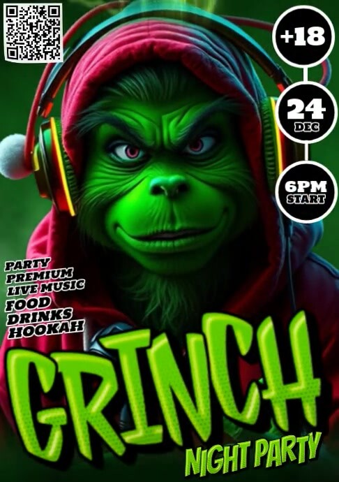 Grinch Night Party Template | PosterMyWall