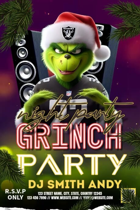 Grinch Night Party Video Template | PosterMyWall