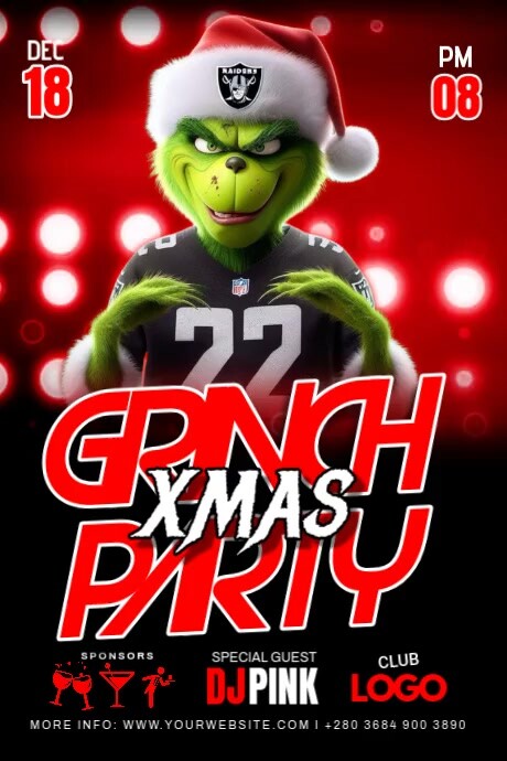 Grinch Wild Party Template | PosterMyWall
