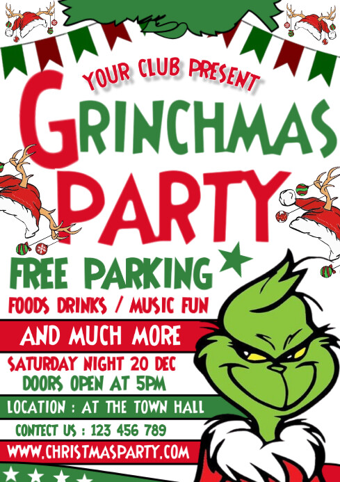 Copy of grinchmas party | PosterMyWall
