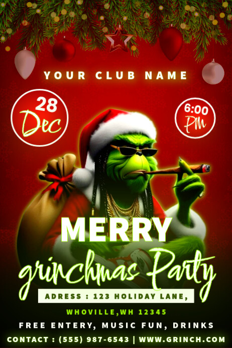 Grinchmas Party Template | PosterMyWall