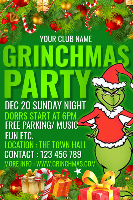 Copy of grinchmas party flyer | PosterMyWall