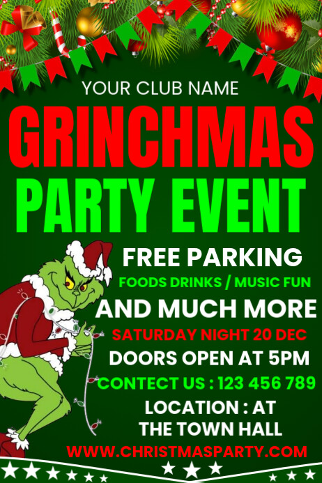 Copy of grinchmas party poster | PosterMyWall