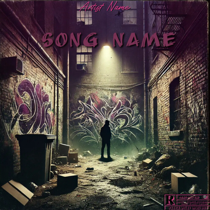 Gritty Urban Theme For A Rap Song Cover With Deep Purples Album Cover ...