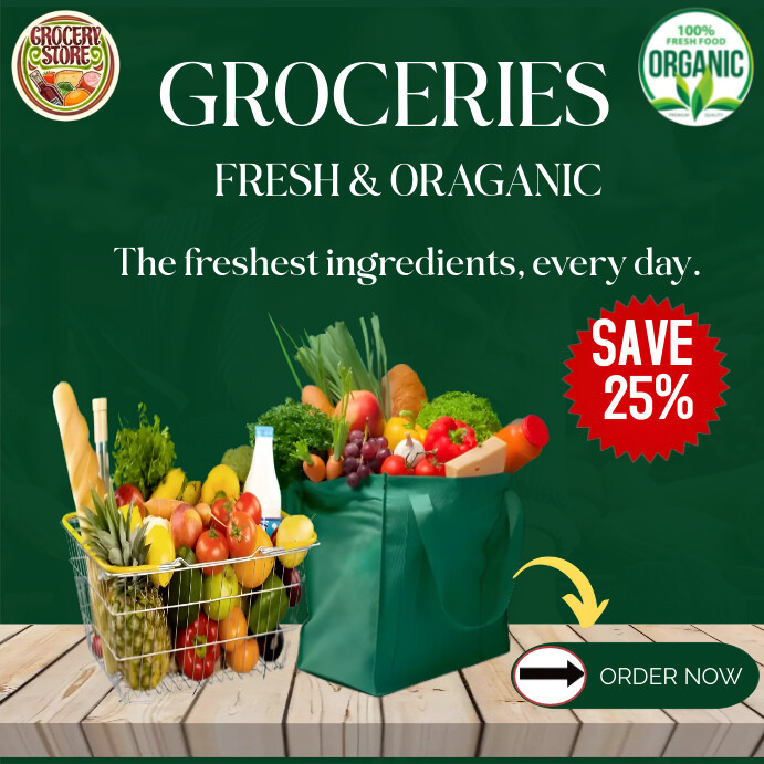 Groceries flyer Template | PosterMyWall