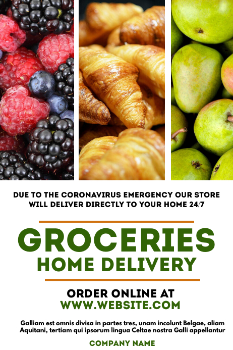 Groceries home delivery services poster adver Template | PosterMyWall