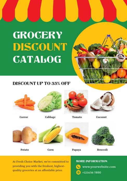Copy of Grocery catalog Flyer Template | PosterMyWall