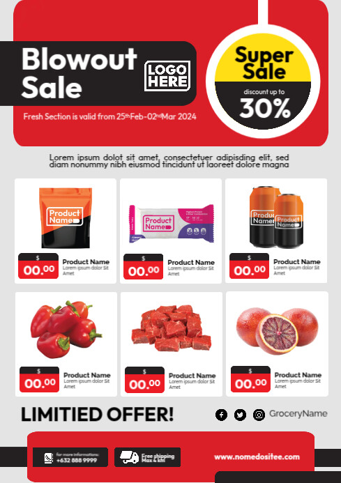 Copy of Grocery Catalog Template | PosterMyWall