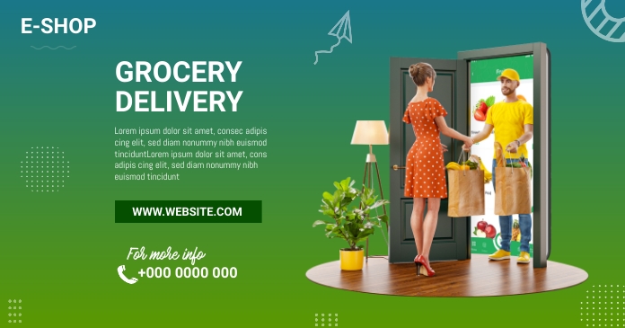 Grocery Delivery ad Template | PosterMyWall