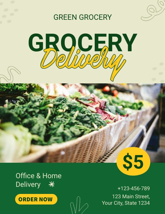 Copy of Grocery Delivery Service Promotion Flyer | PosterMyWall
