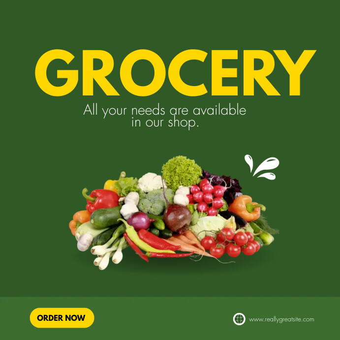 Copy of GROCERY ONLINE STORE TEMPLATE | PosterMyWall