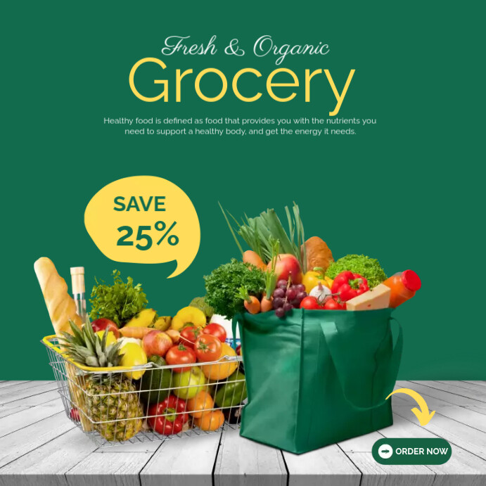 Copy of GROCERY ONLINE STORE TEMPLATE | PosterMyWall