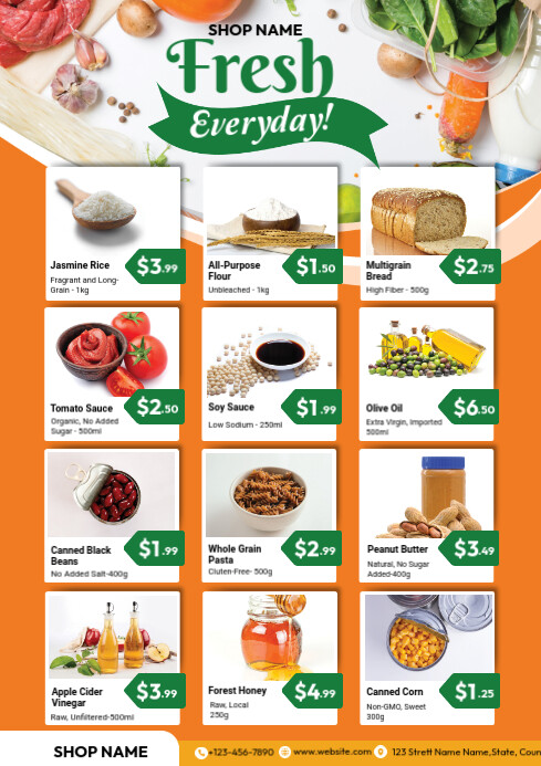 Plantilla de grocery sale template | PosterMyWall