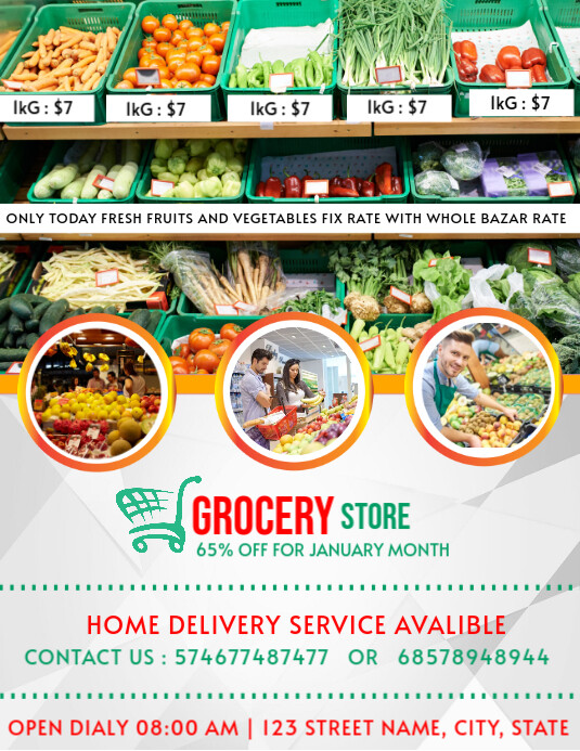 Grocery Store Flyer Template | PosterMyWall