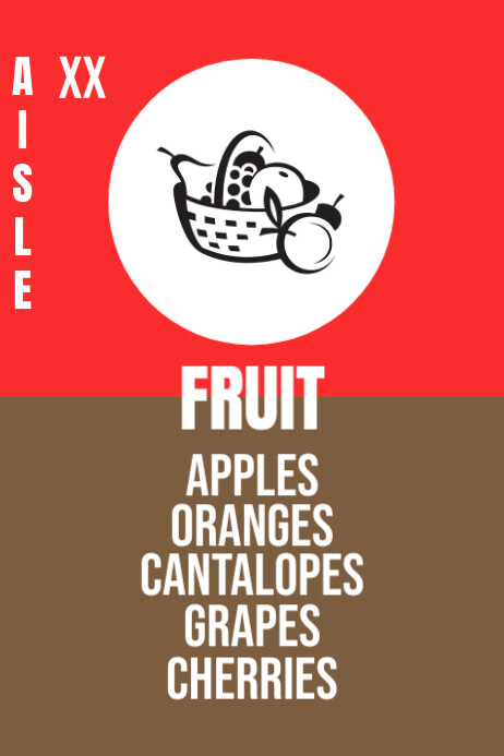 Copy of Grocery Store Fruit Food Products Aisle Banner Poster ...