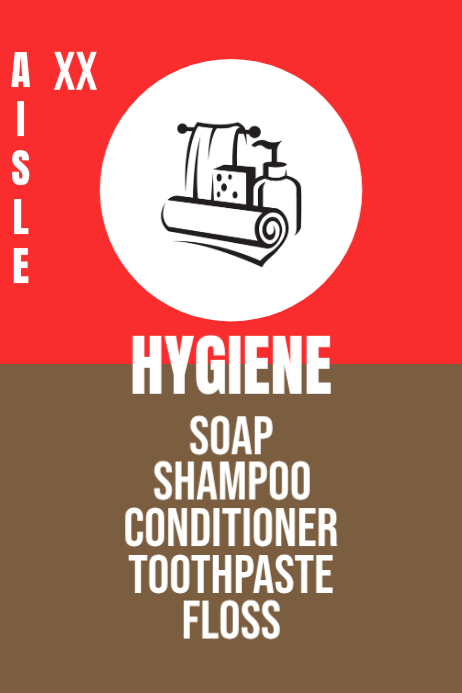 Grocery Store Hygiene Products Aisle Banner Poster Templat | PosterMyWall
