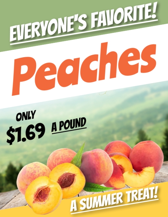 Copy of GROCERY STORE PEACHES SALE | PosterMyWall