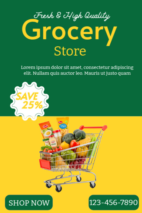 Grocery store shop online Template | PosterMyWall