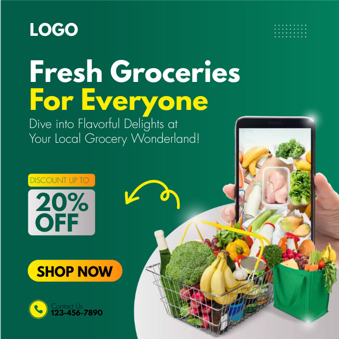 GROCERY STORE TEMPLATE | PosterMyWall