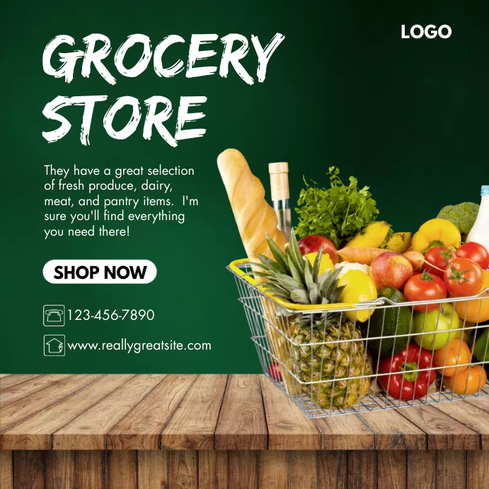 GROCERY STORE TEMPLATE | PosterMyWall