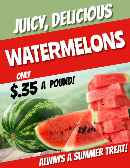 Copy of GROCERY STORE WATERMELON SALE | PosterMyWall