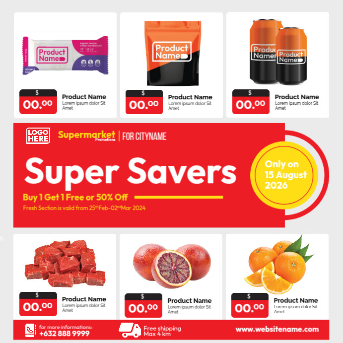 Grocery Super Savers Template | PosterMyWall