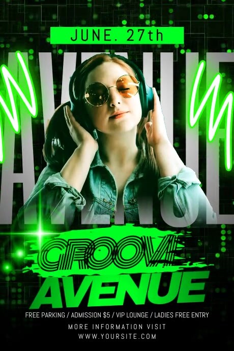Plantilla de Groove Avenue Party | PosterMyWall
