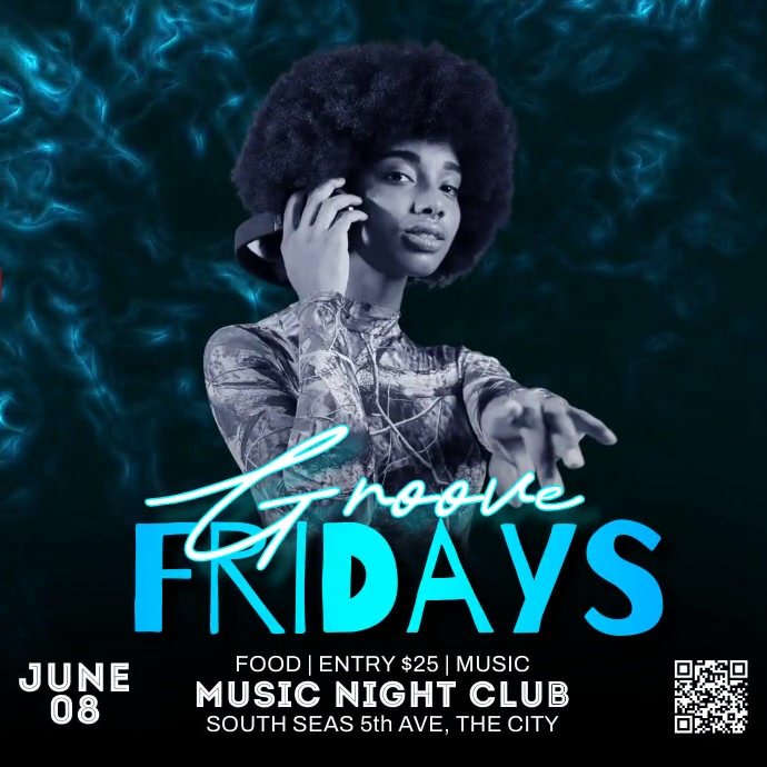 Groove Fridays Party Template | PosterMyWall