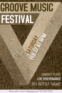 groove music event poster template - green | PosterMyWall