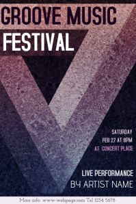 Purple Music Event Poster Template | PosterMyWall