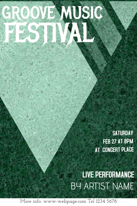 Copy of groove music festival flyer template green | PosterMyWall