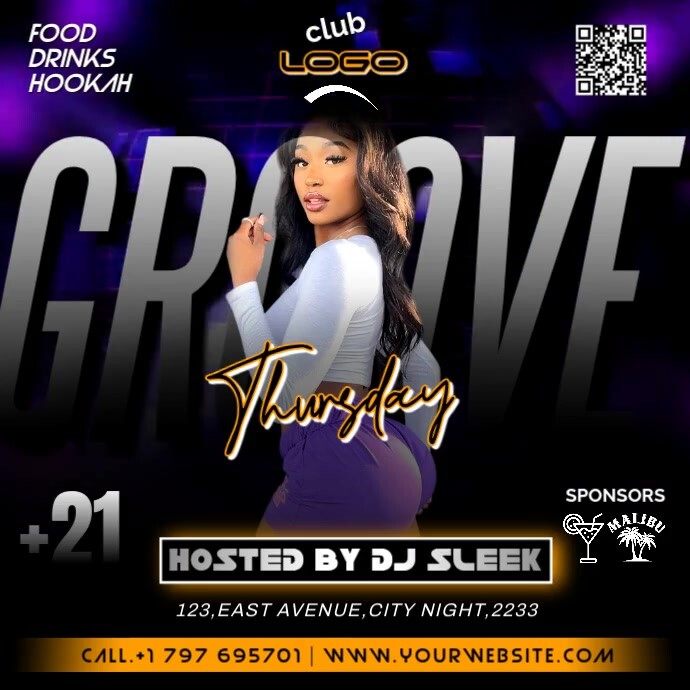 Copy of GROOVE THURSDAY PARTY FLYER TEMPLATE | PosterMyWall
