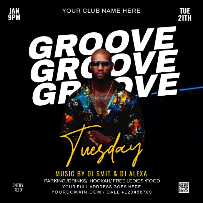 GROOVE TUESDAY Template | PosterMyWall