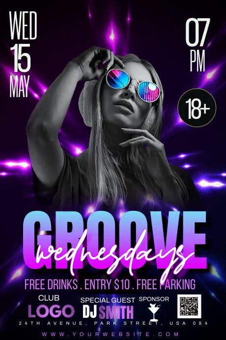 Groove Wednesdays Night Template | PosterMyWall