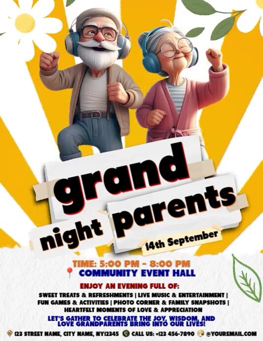 Copy of Groove with Grandparents, Celebrate Life | PosterMyWall