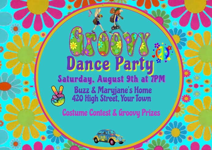 Copy of Groovy 60's Party Invitation | PosterMyWall