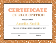 Groovy Certificate of Recognition Template | PosterMyWall