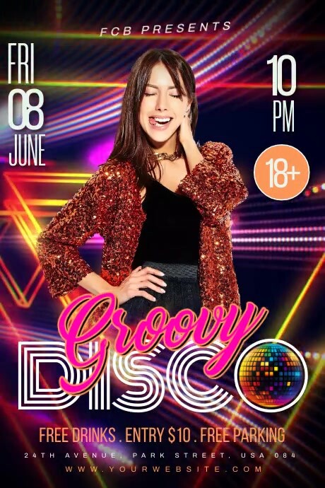 Groovy Disco Template | PosterMyWall