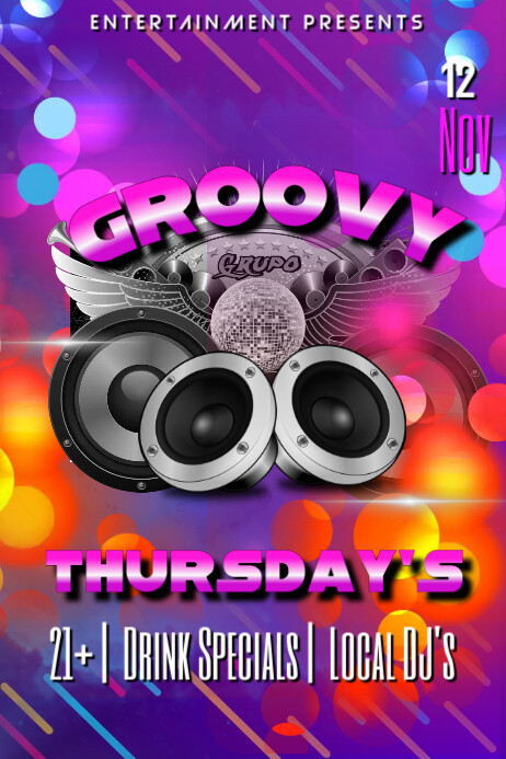 Groovy Template | PosterMyWall