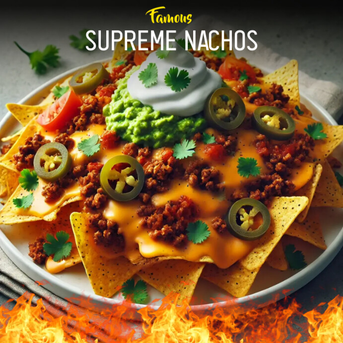 Copy of Ground Beef Nachos | PosterMyWall