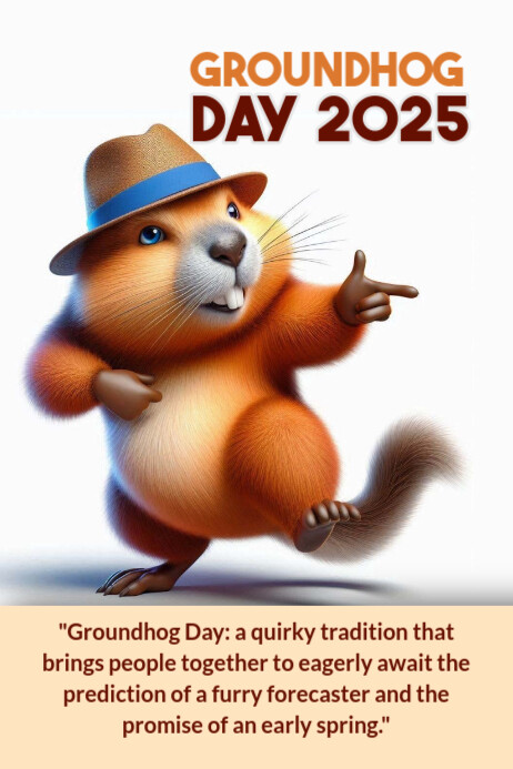 Groundhog Day 2025 Template | PosterMyWall