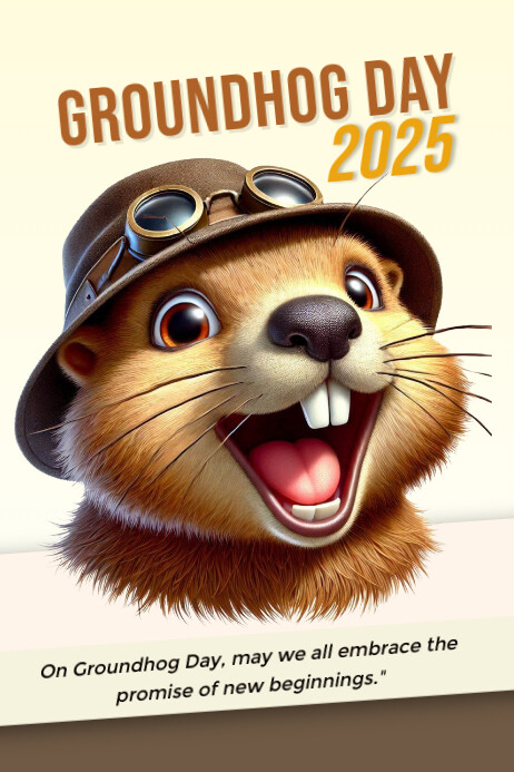 Copy of Groundhog Day 2025 | PosterMyWall