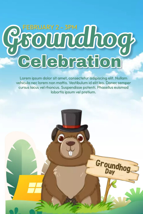 Groundhog Day Celebration Design Template | PosterMyWall