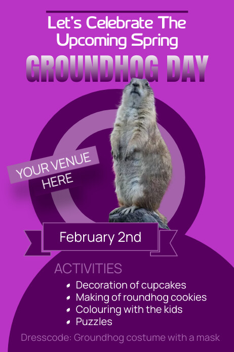 Groundhog Day Template | PosterMyWall