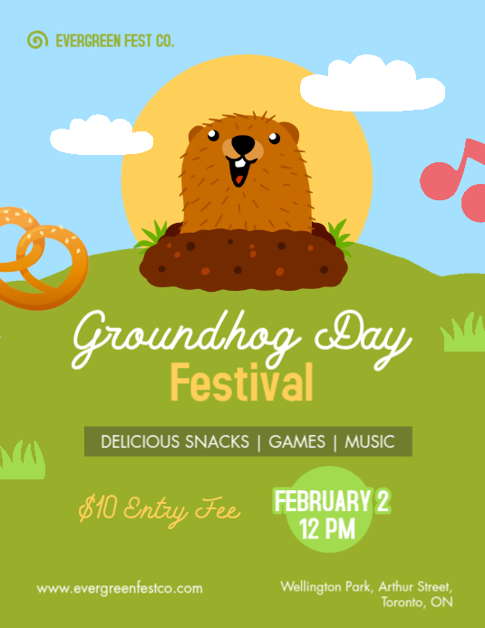 Groundhog Day Flyer Template | PosterMyWall