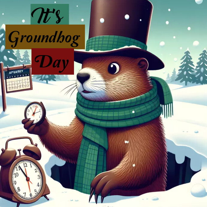 Groundhog Day flyer Template | PosterMyWall