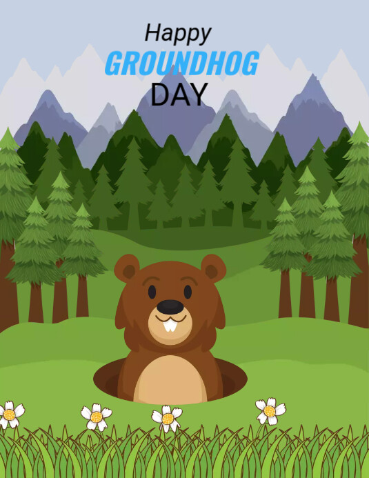 groundhog day flyer template | PosterMyWall