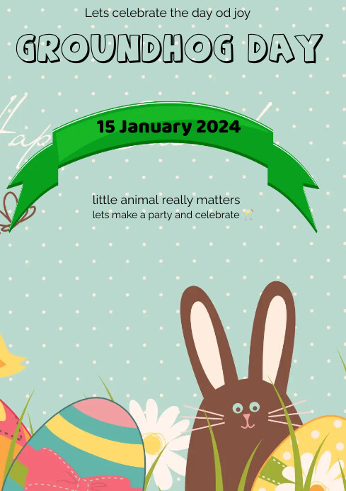 Groundhog Day Poster, Groundhog Day Flyer, Gr Template | PosterMyWall