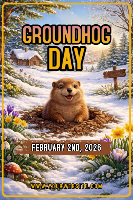 Groundhog Day Poster Template | PosterMyWall